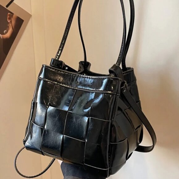 Commense | Bags | Check Pattern Bucket Bag | Poshmark